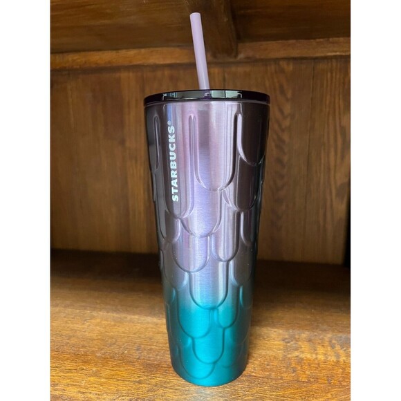Starbucks | Dining | Starbucks Blue Purple Mermaid Scales Stainless ...